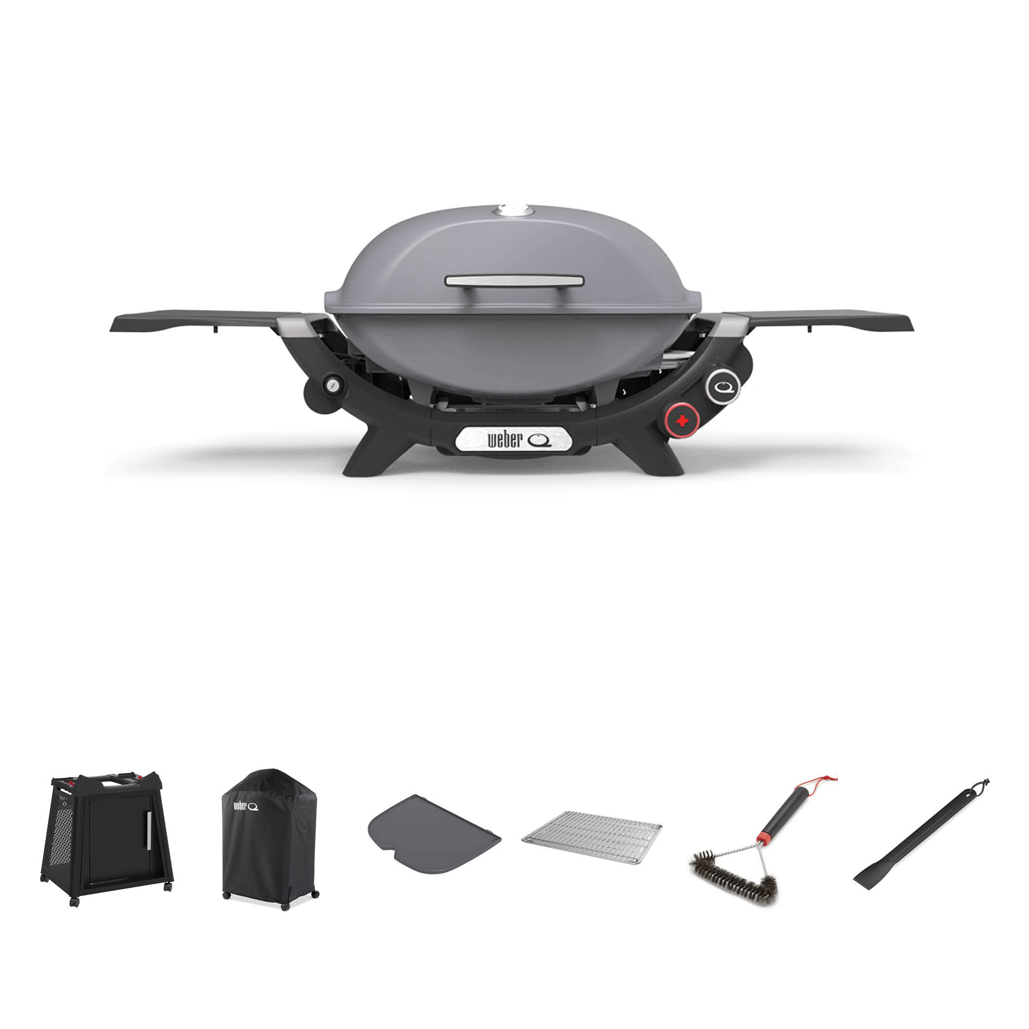 Weber Q2800N Smoke Grey LPG BBQ Bundle With Premium Cart [DISCONTINUED ...